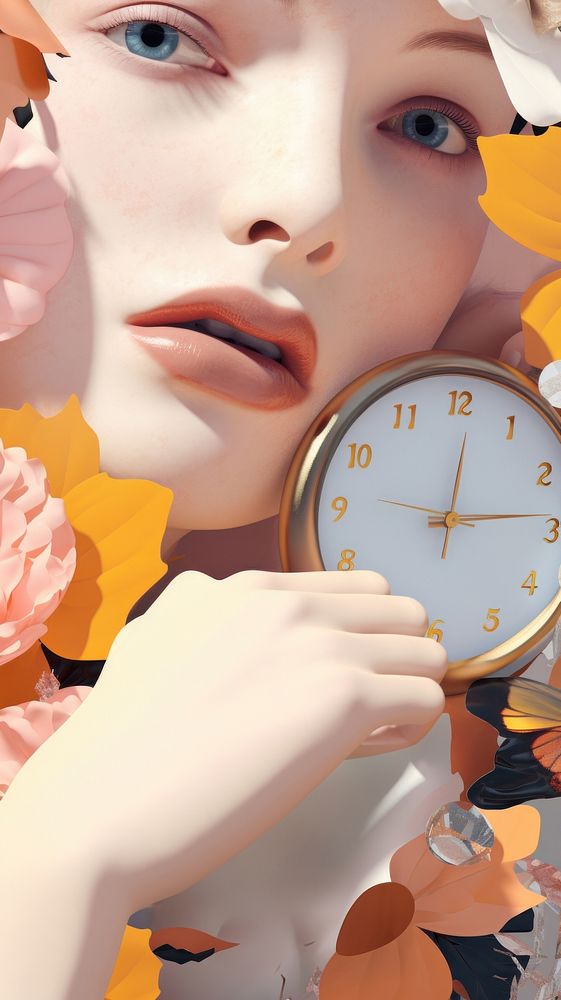 Clock portrait photography fragility. | Premium Photo Illustration ...