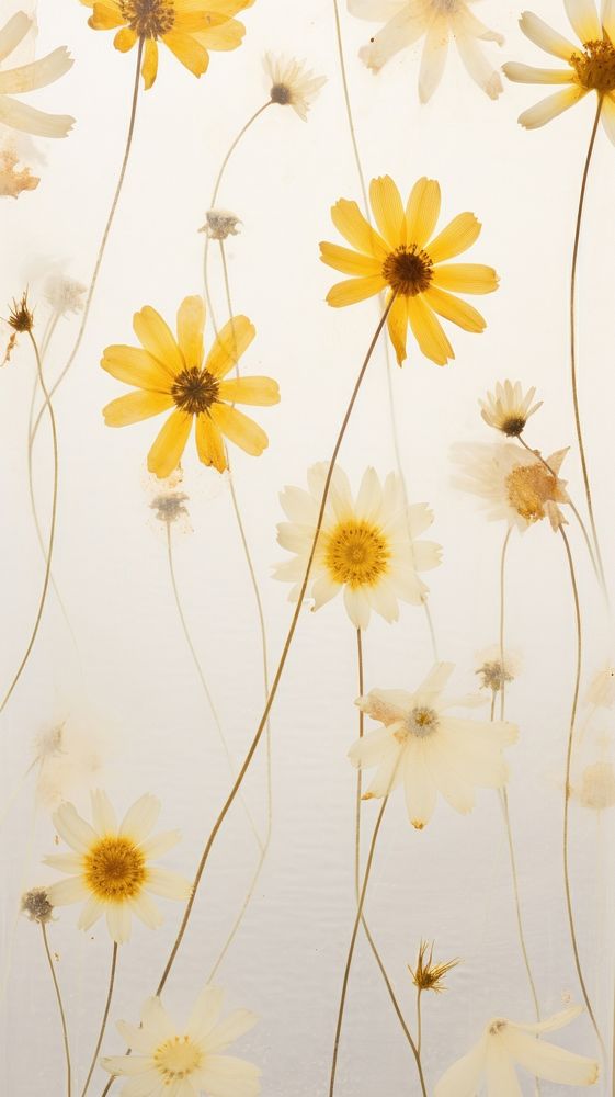Real pressed daisy flowers backgrounds | Premium Photo - rawpixel