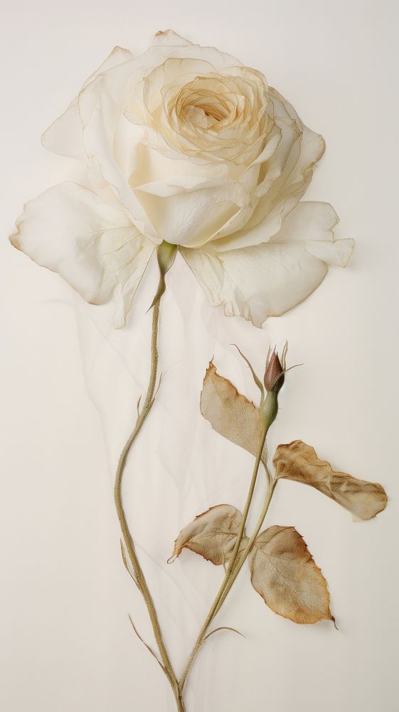 Real pressed white rose flower | Premium Photo - rawpixel
