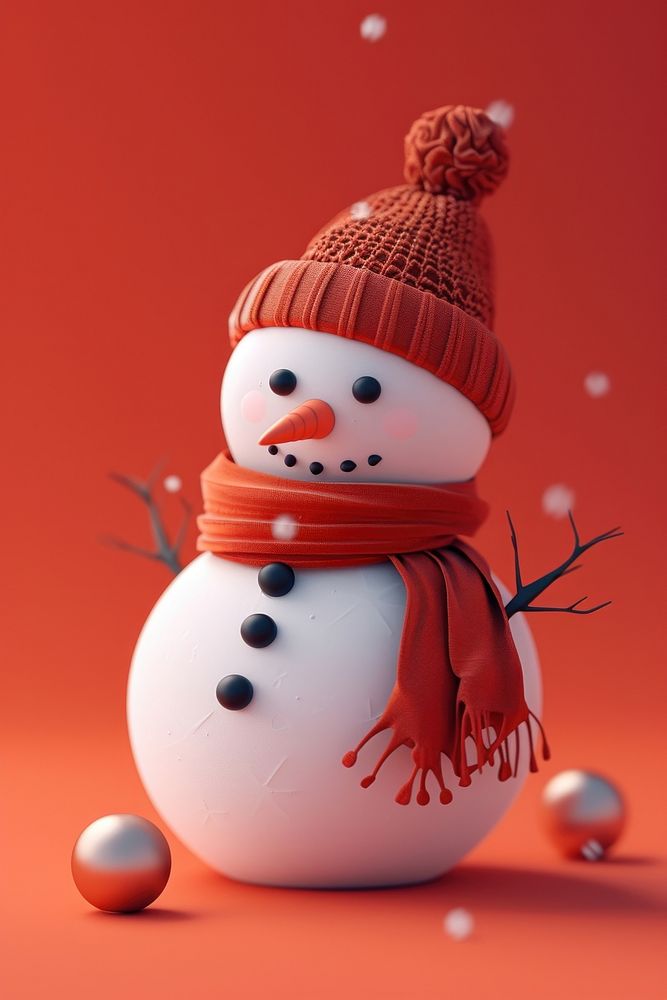 Snowman thinking snowman winter representation. | Premium Photo ...