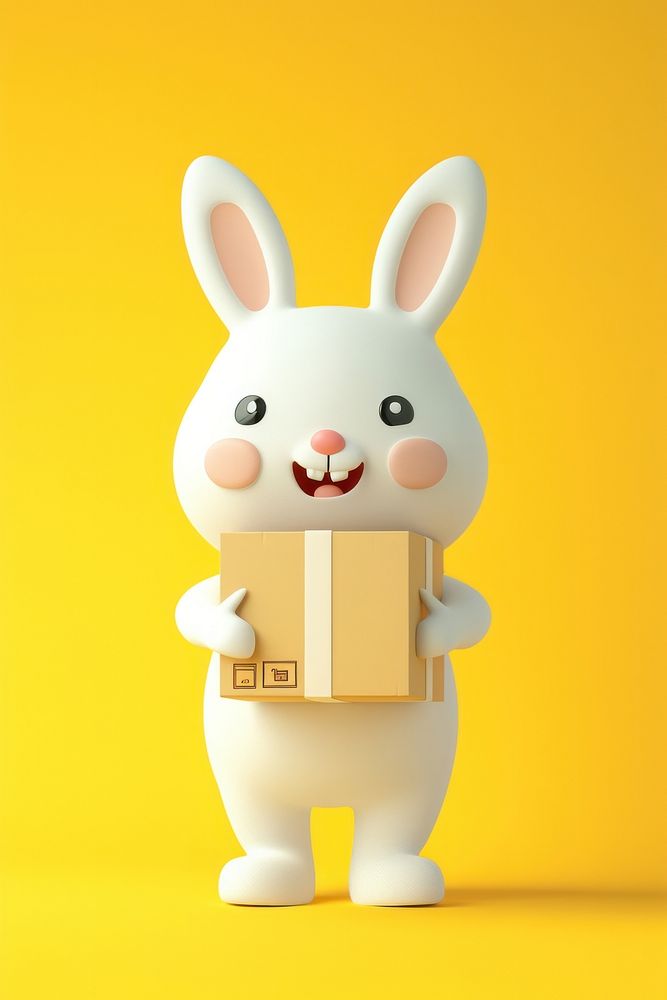 Rabbit delivery costume mammal animal | Premium Photo Illustration ...
