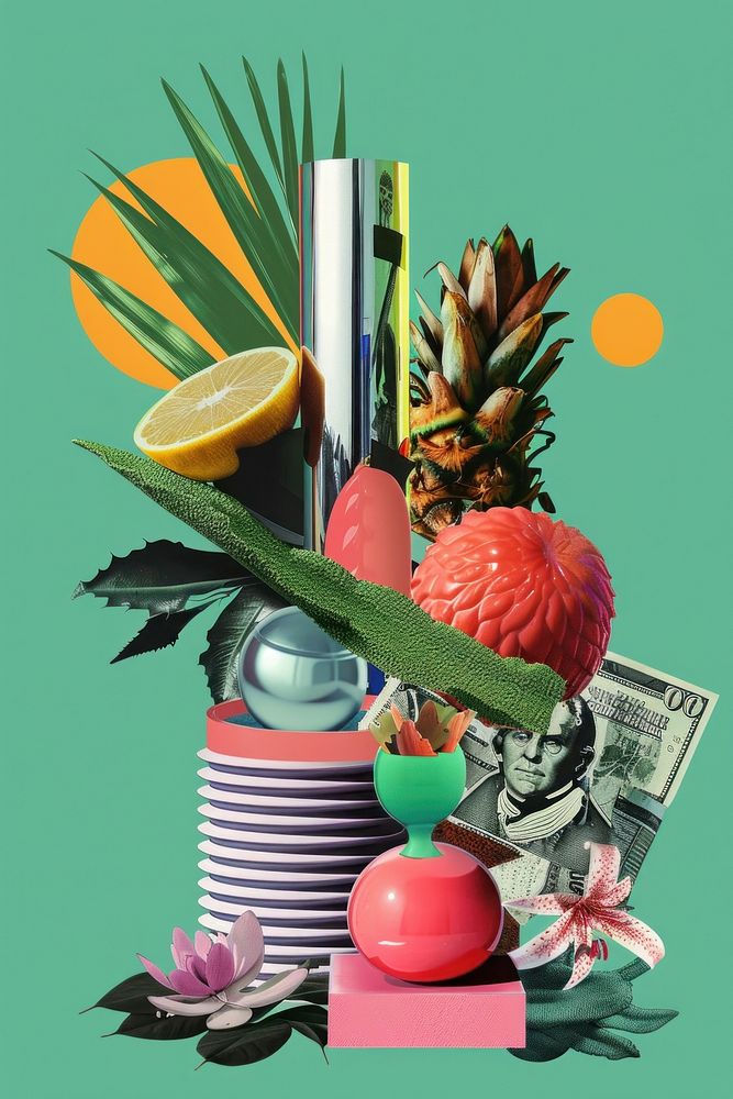 Inflation pineapple fruit plant. | Free Photo Illustration - rawpixel