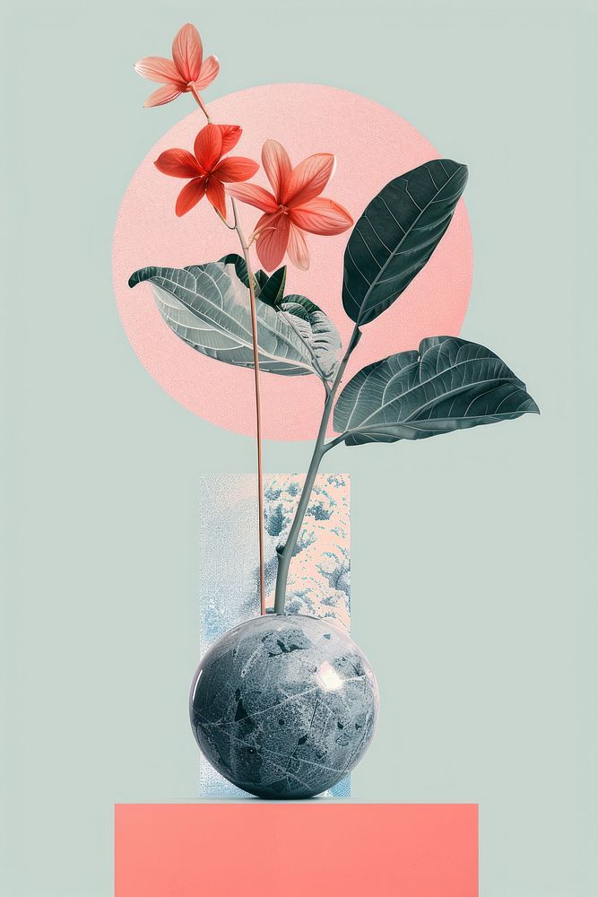 Inflation flower plant leaf. | Free Photo Illustration - rawpixel