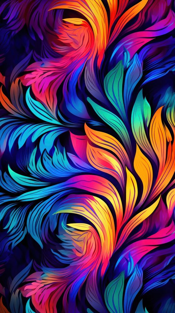 Bright neon wallpaper abstract pattern | Premium Photo Illustration ...