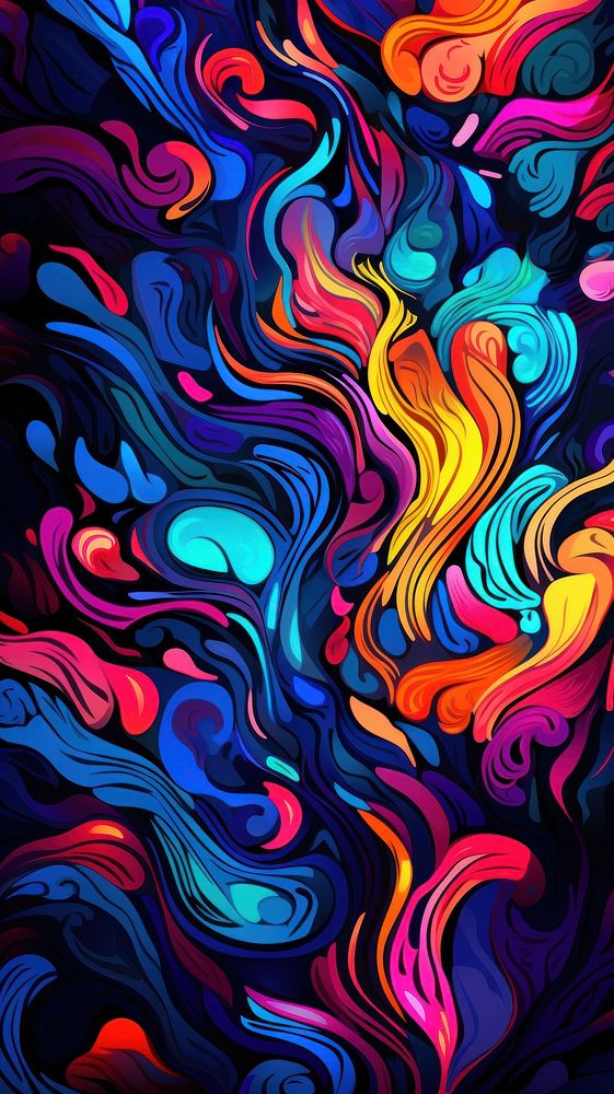 Bright neon wallpaper abstract pattern | Premium Photo Illustration ...