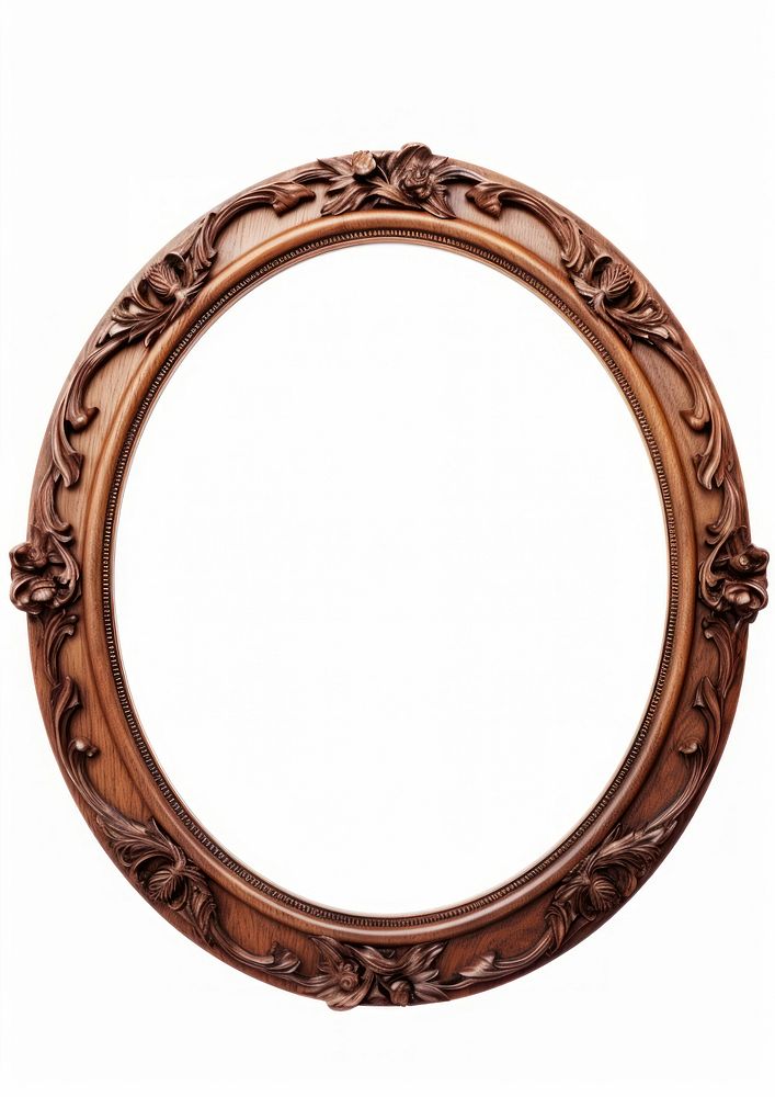 Walnut wood circle frame vintage | Free Photo - rawpixel