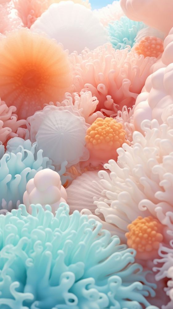 Corals invertebrate backgrounds chrysanths. | Free Photo Illustration ...