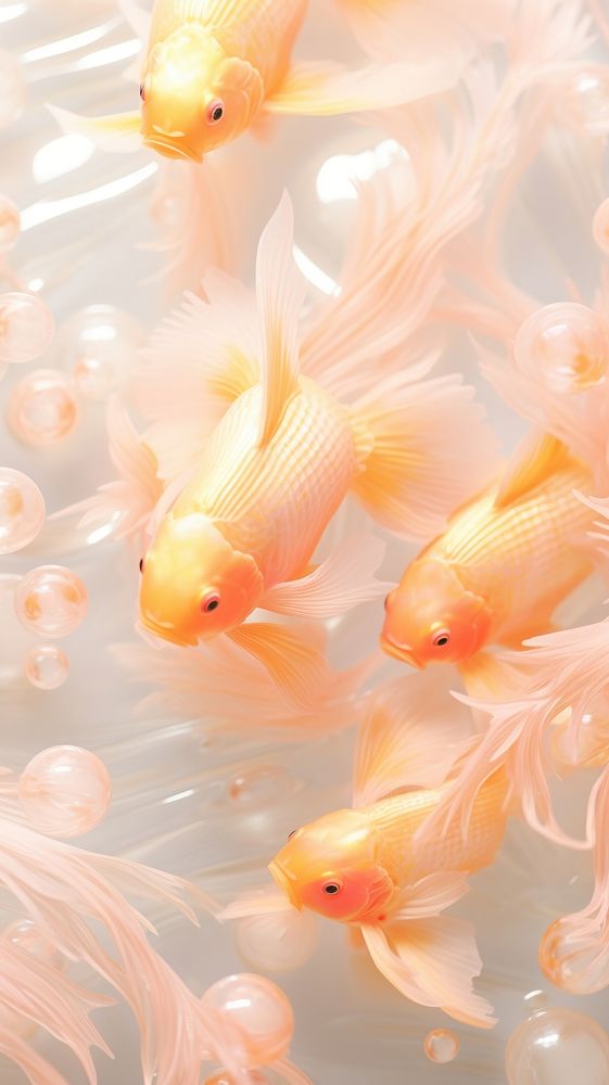 Gold fish water pattern goldfish | Free Photo Illustration - rawpixel