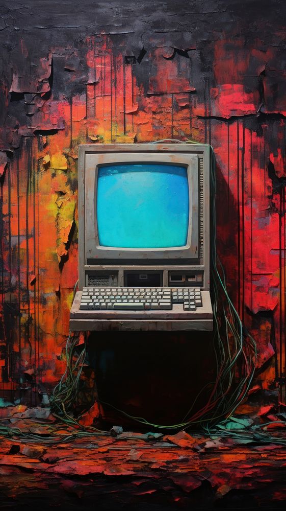 Computer art painting electronics. | Premium Photo Illustration - rawpixel