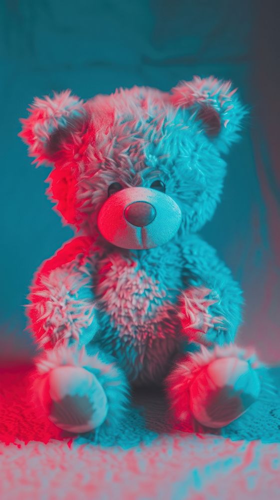 Stuffle teddy bear red toy | Free Photo - rawpixel