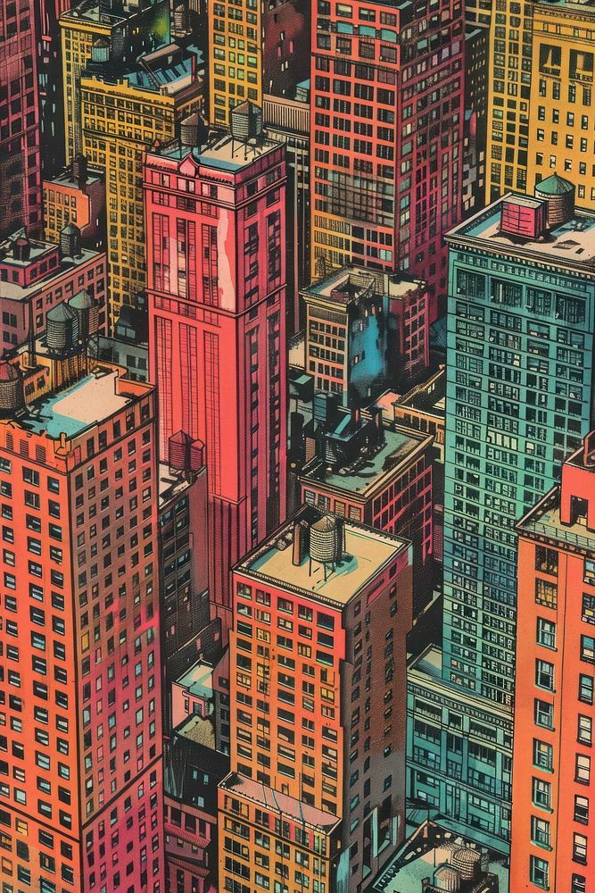 buildings are brightly coloured architecture | Free Photo Illustration ...