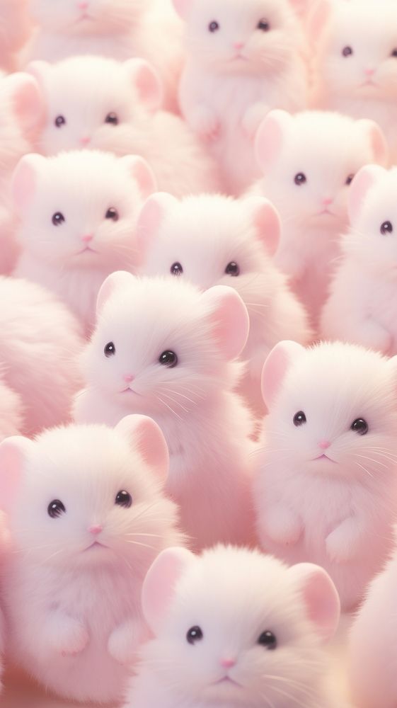 Fluffy pastel mouse mammal animal | Free Photo Illustration - rawpixel