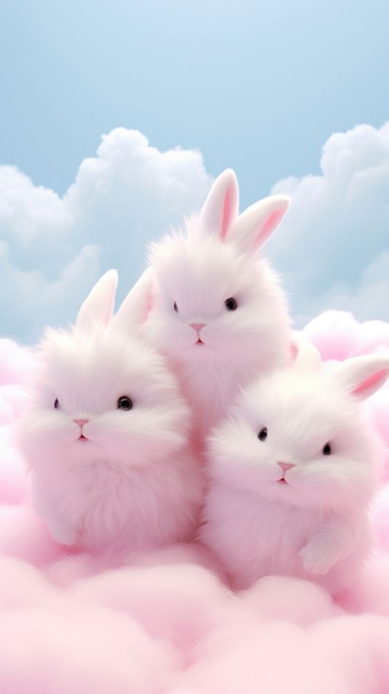 Fluffy pastel rabbit mammal rodent | Premium Photo Illustration - rawpixel