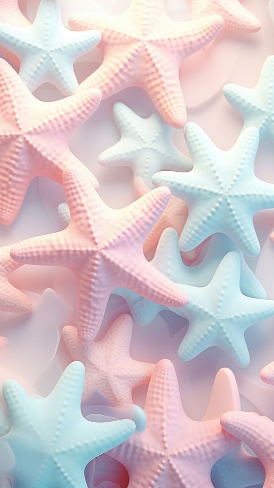 Fluffy pastel starfish invertebrate backgrounds | Free Photo ...