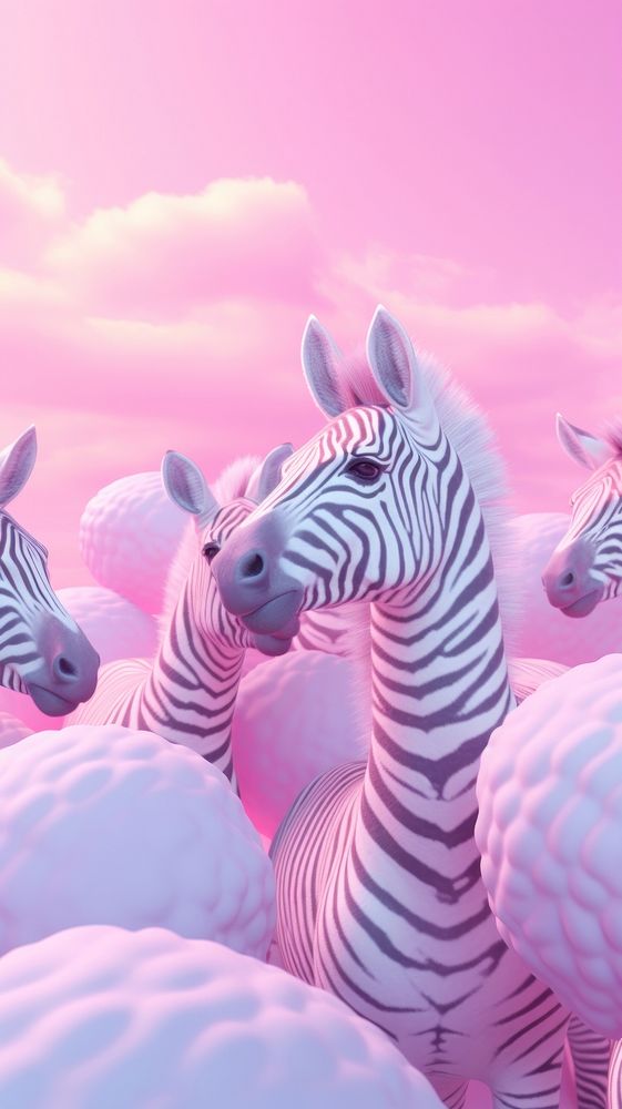 Fluffy pastel zebra wildlife outdoors | Free Photo Illustration - rawpixel