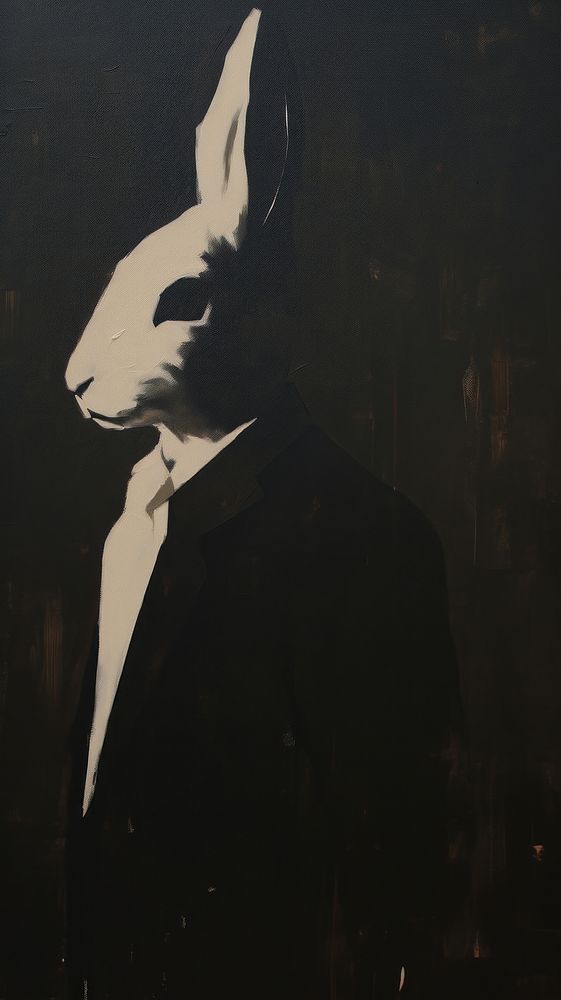 Rabbit suit painting art representation. | Premium Photo Illustration ...