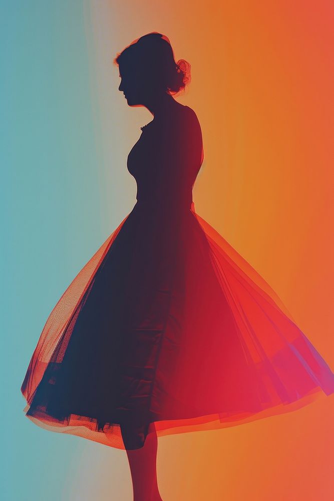 Photo dress backlighting silhouette elegance. | Premium Photo - rawpixel