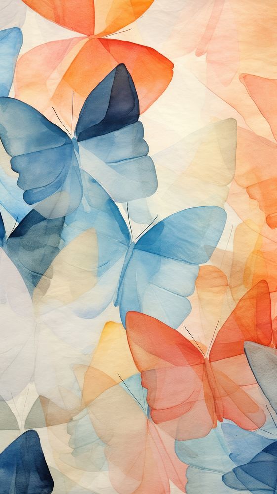 Butterflies abstract painting pattern. | Premium Photo Illustration ...