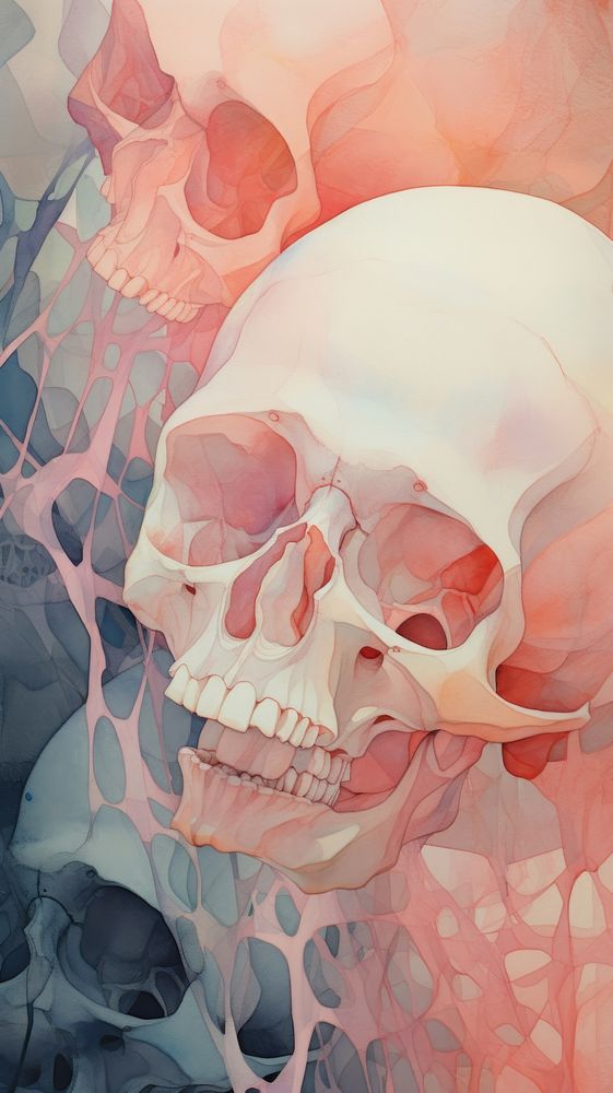Skulls abstract painting art. | Premium Photo Illustration - rawpixel