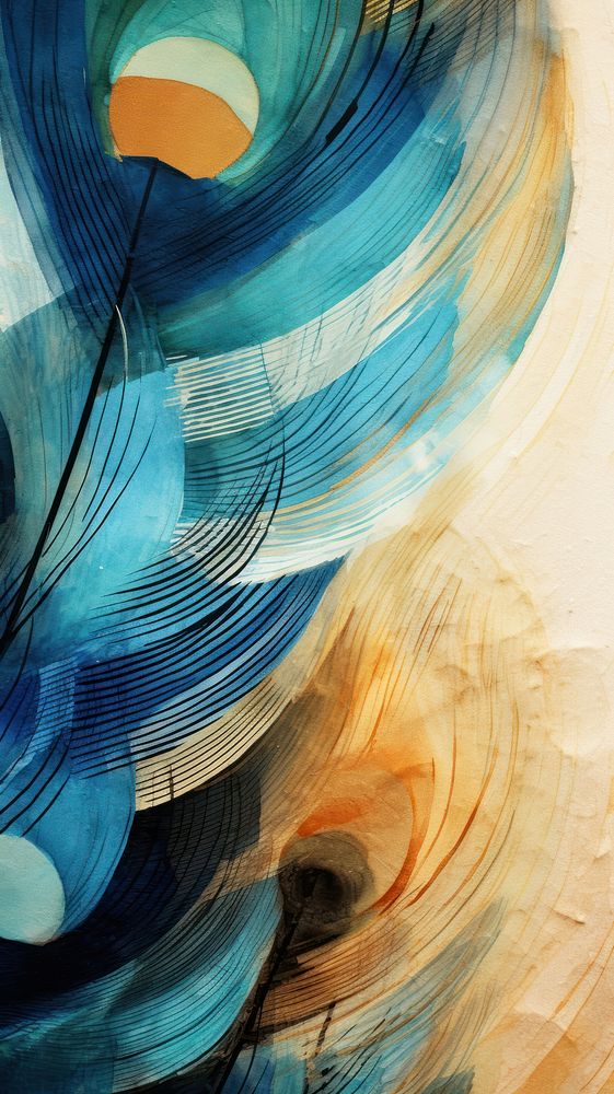 Peacock abstract painting pattern. | Free Photo Illustration - rawpixel