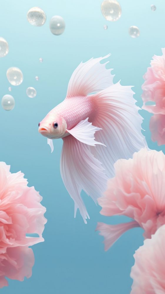 Betta fish flower animal underwater. | Free Photo Illustration - rawpixel