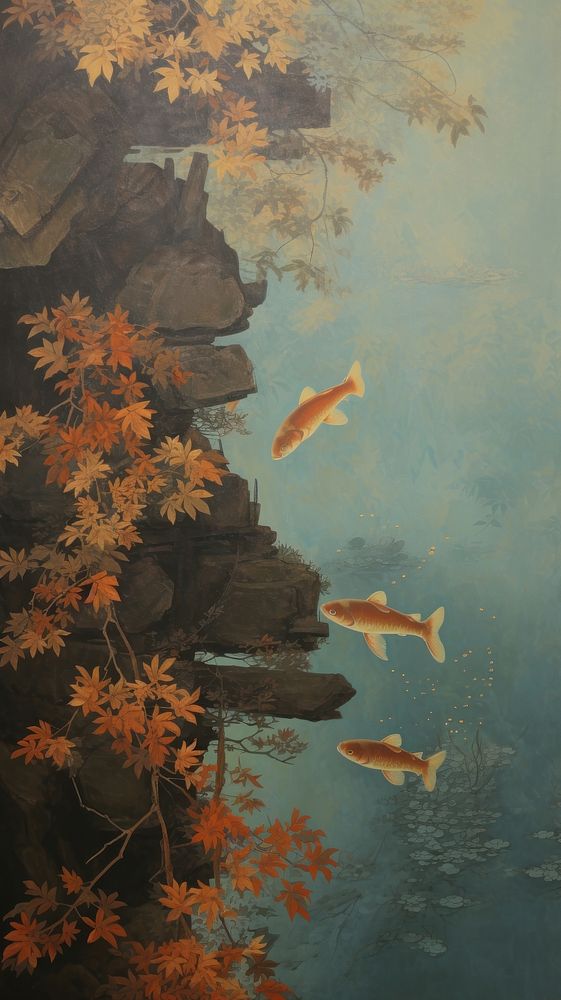 Acrylic paint carp fish outdoors | Premium Photo Illustration - rawpixel