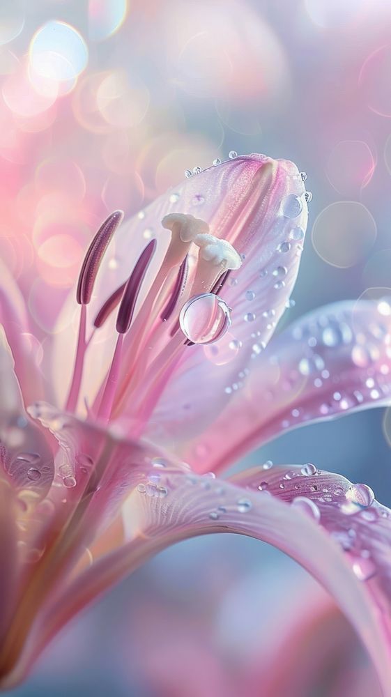Lily dew drop blossom droplet | Premium Photo - rawpixel