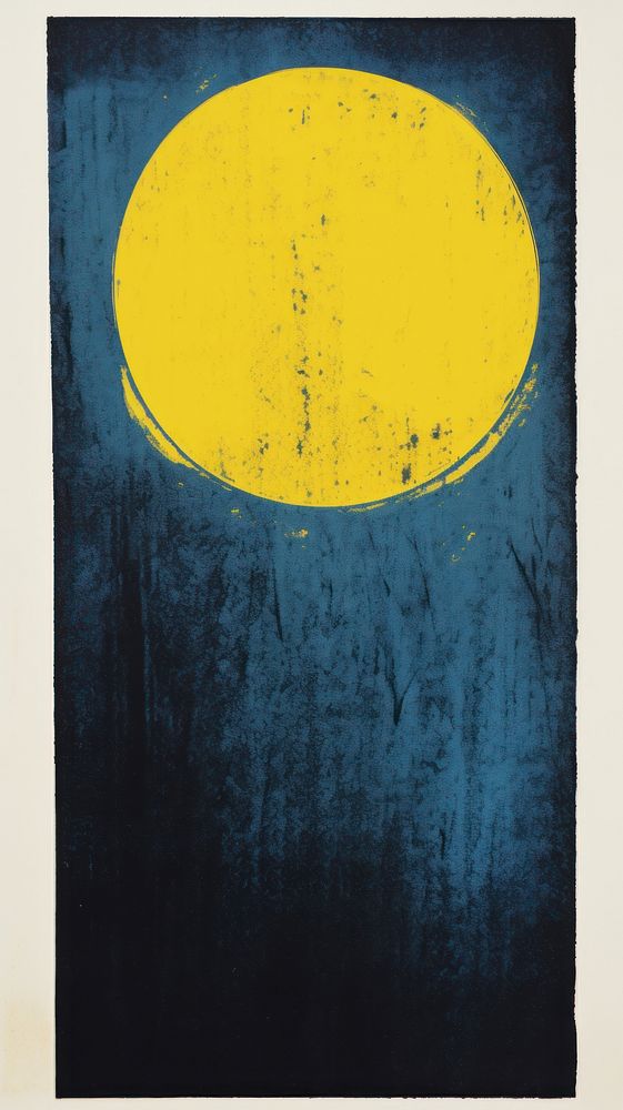 Moon textured painting yellow. | Free Photo Illustration - rawpixel