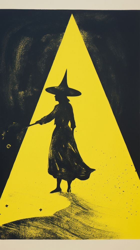 Witch yellow black adult. | Free Photo Illustration - rawpixel