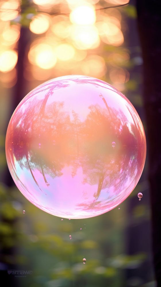 Pastel pink bubble sphere soap. | Premium Photo - rawpixel