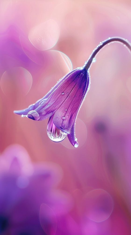 Water droplet bellflower outdoors nature | Premium Photo - rawpixel