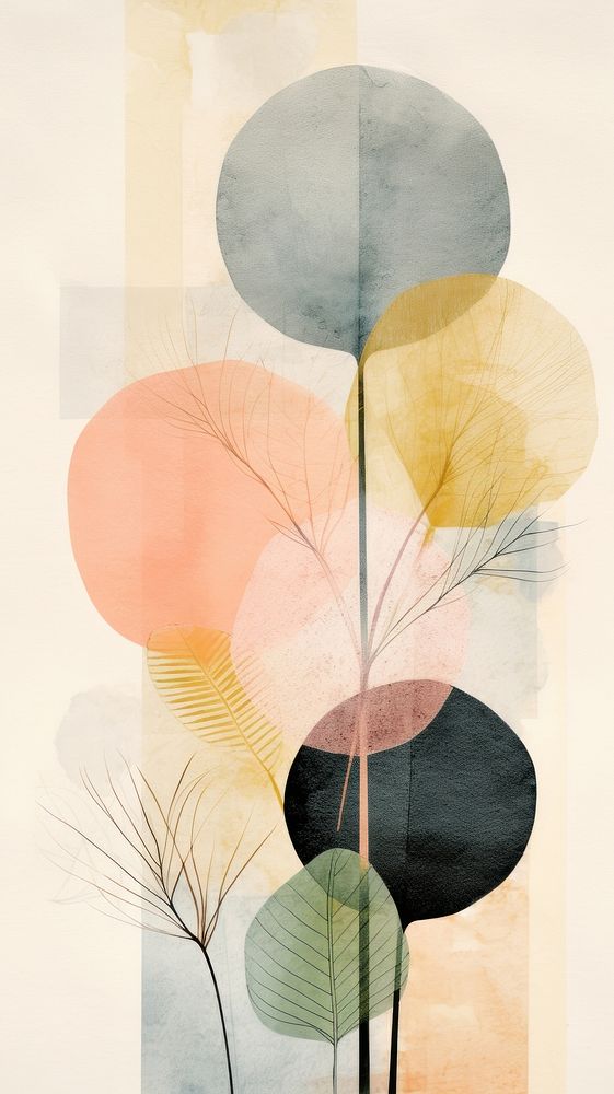 Botanical garden abstract painting art. | Premium Photo Illustration ...