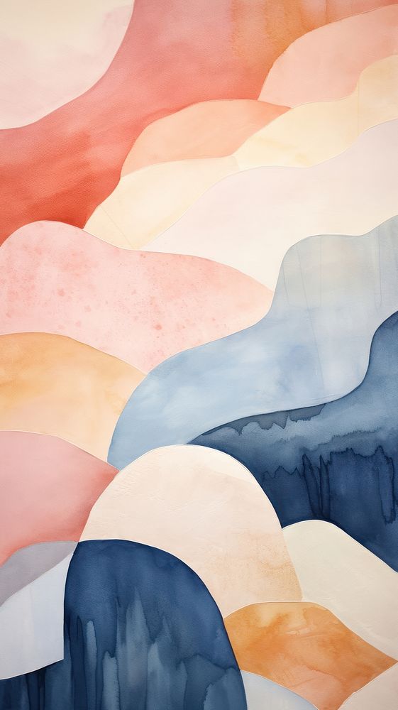 Snow mountain abstract painting art. | Free Photo Illustration - rawpixel