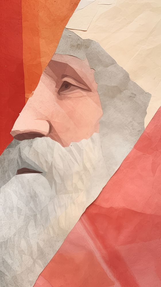 Santa portrait abstract painting. | Free Photo Illustration - rawpixel