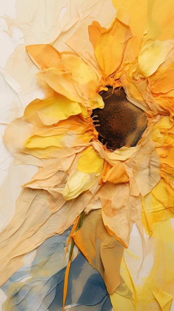Sunflower abstract painting petal. | Premium Photo Illustration - rawpixel