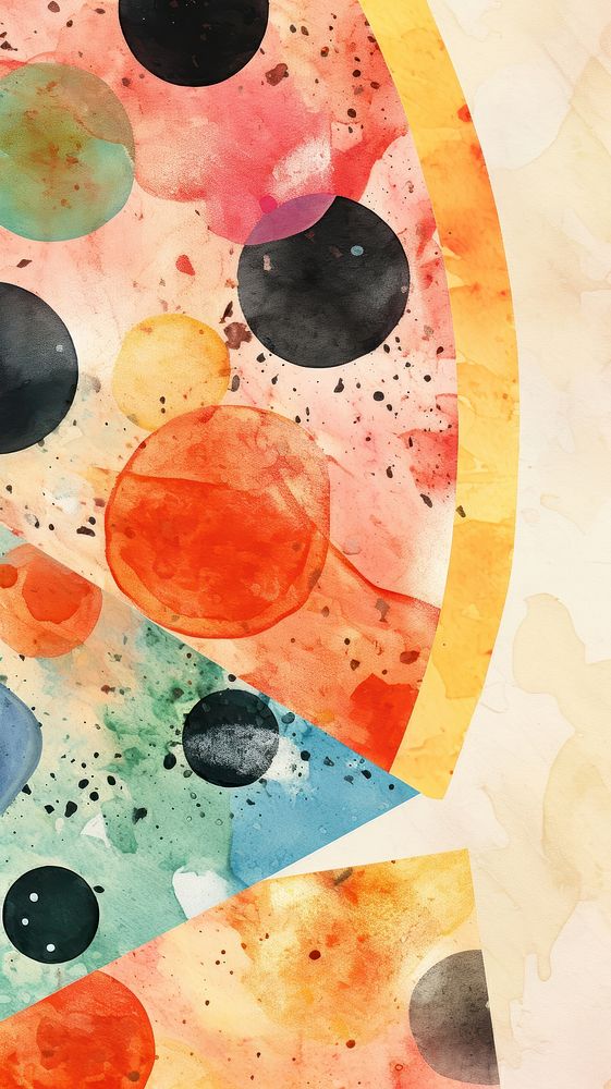 Pizza abstract painting palette. | Premium Photo Illustration - rawpixel