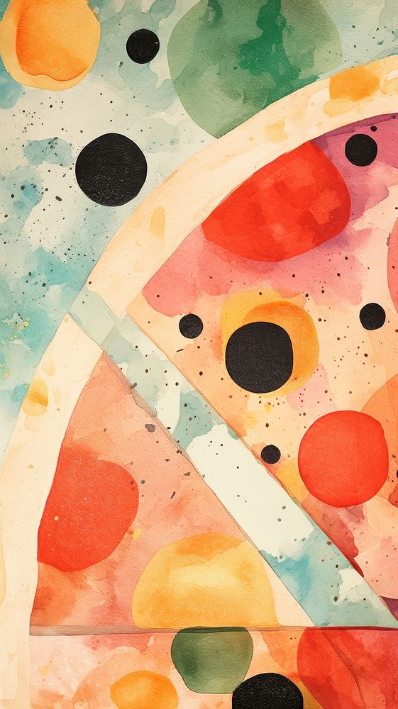 Pizza abstract painting palette. | Premium Photo Illustration - rawpixel