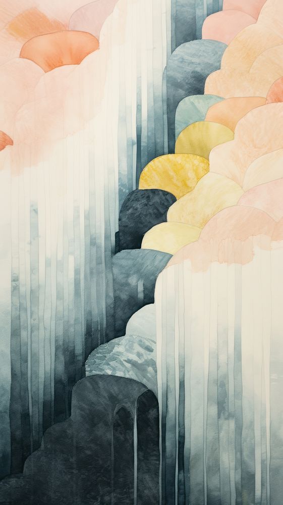 Waterfall abstract painting nature. | Premium Photo Illustration - rawpixel