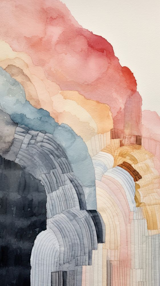 Waterfall abstract painting art. | Premium Photo Illustration - rawpixel