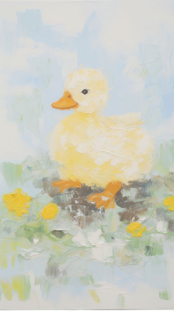 Cute duck art painting outdoors. | Free Photo Illustration - rawpixel