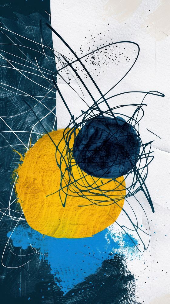 Wallpaper spaghetti abstract textured painting | Premium Photo ...