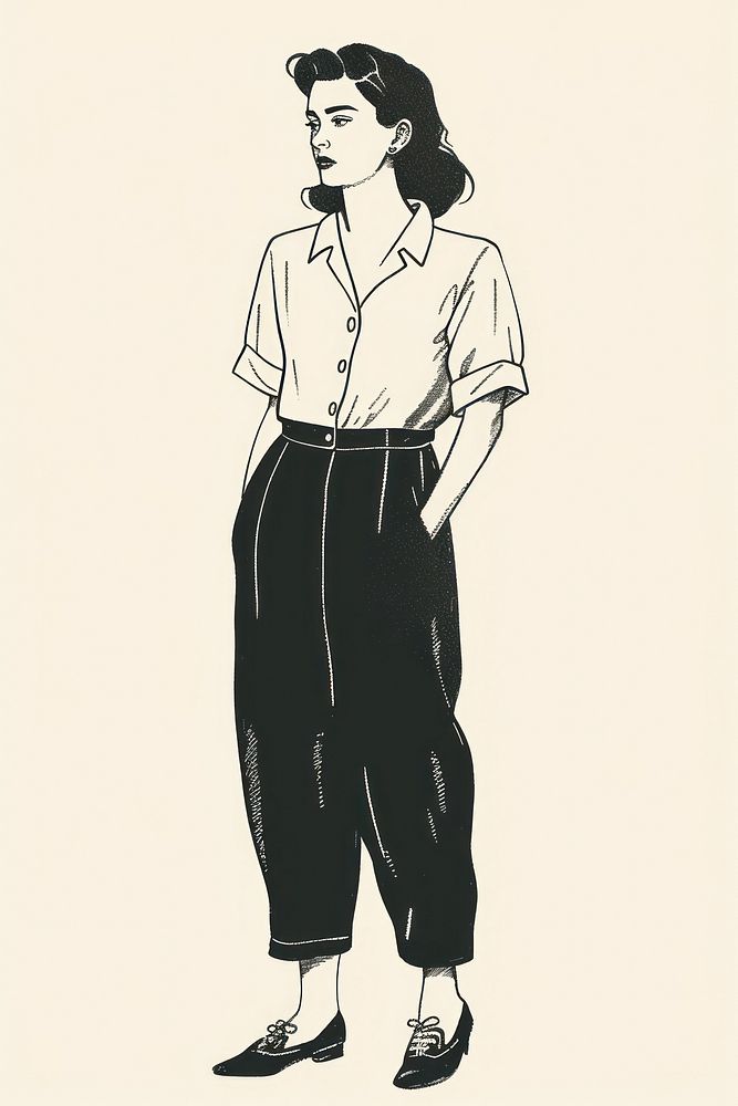 Woman drawing sketch illustrated | Free Photo Illustration - rawpixel