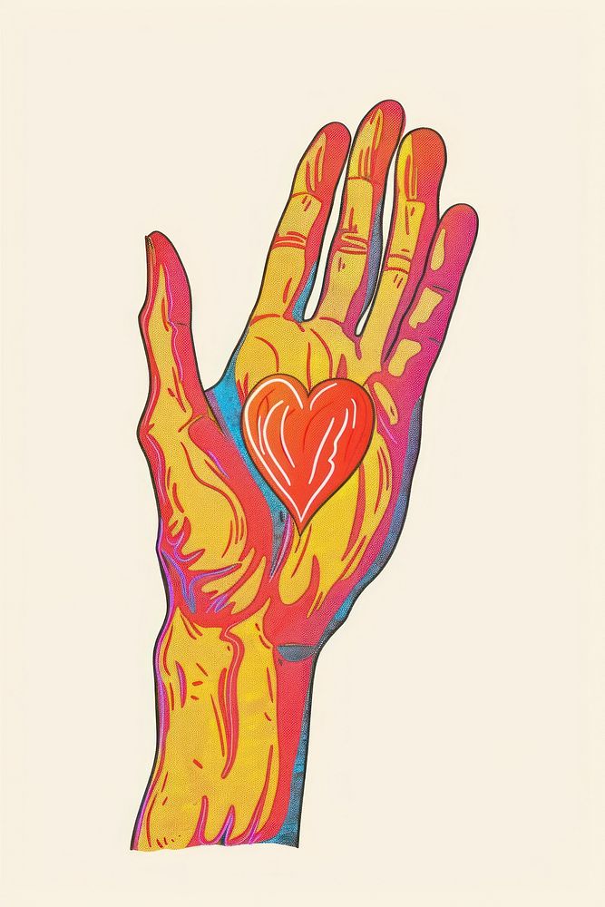 Drawing hand heart sketch red. | Premium Photo Illustration - rawpixel