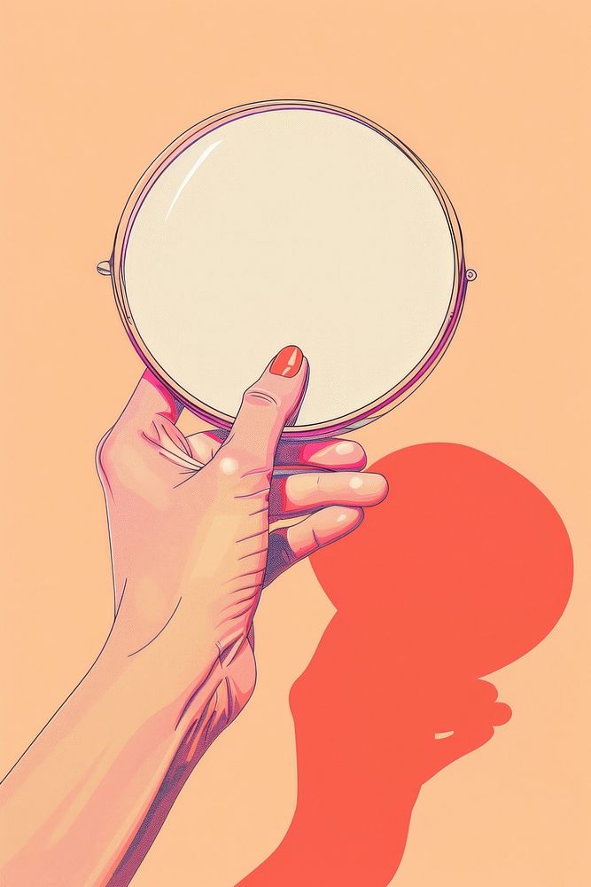 Drawing hand finger mirror photography. | Premium Photo Illustration ...