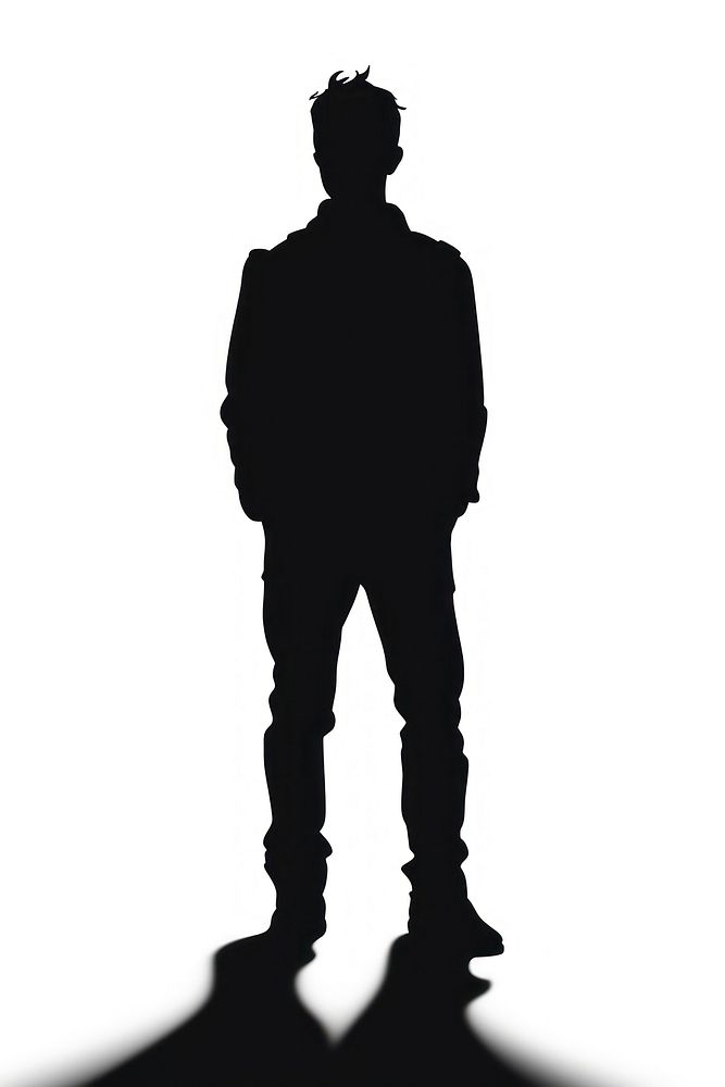 Illustration silhouette man shadow white | Free Photo Illustration ...