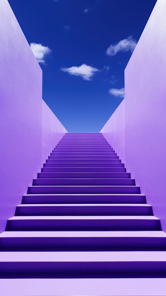 High contrast purple stair architecture | Free Photo - rawpixel
