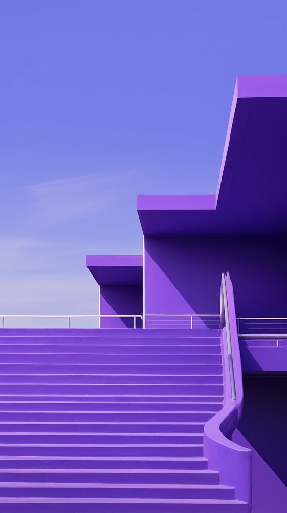 High contrast purple stair architecture | Free Photo - rawpixel