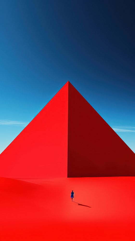 Pyramid shadow red architecture. | Premium Photo - rawpixel