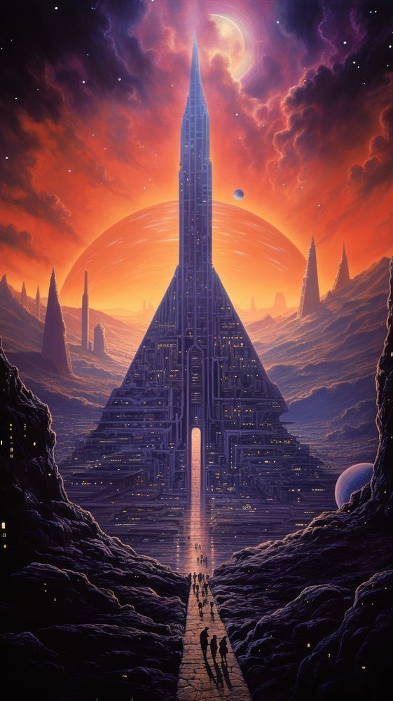 Galaxy architecture building tower. | Free Photo Illustration - rawpixel