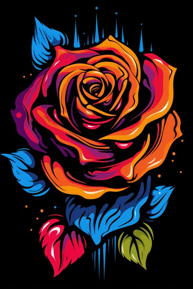 Rose art abstract painting. | Premium Photo Illustration - rawpixel